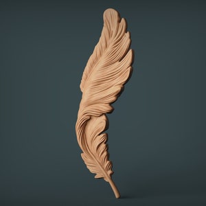 Feather Bas Relief 3D STL Model for CNC Router 3D Printer - Etsy Canada