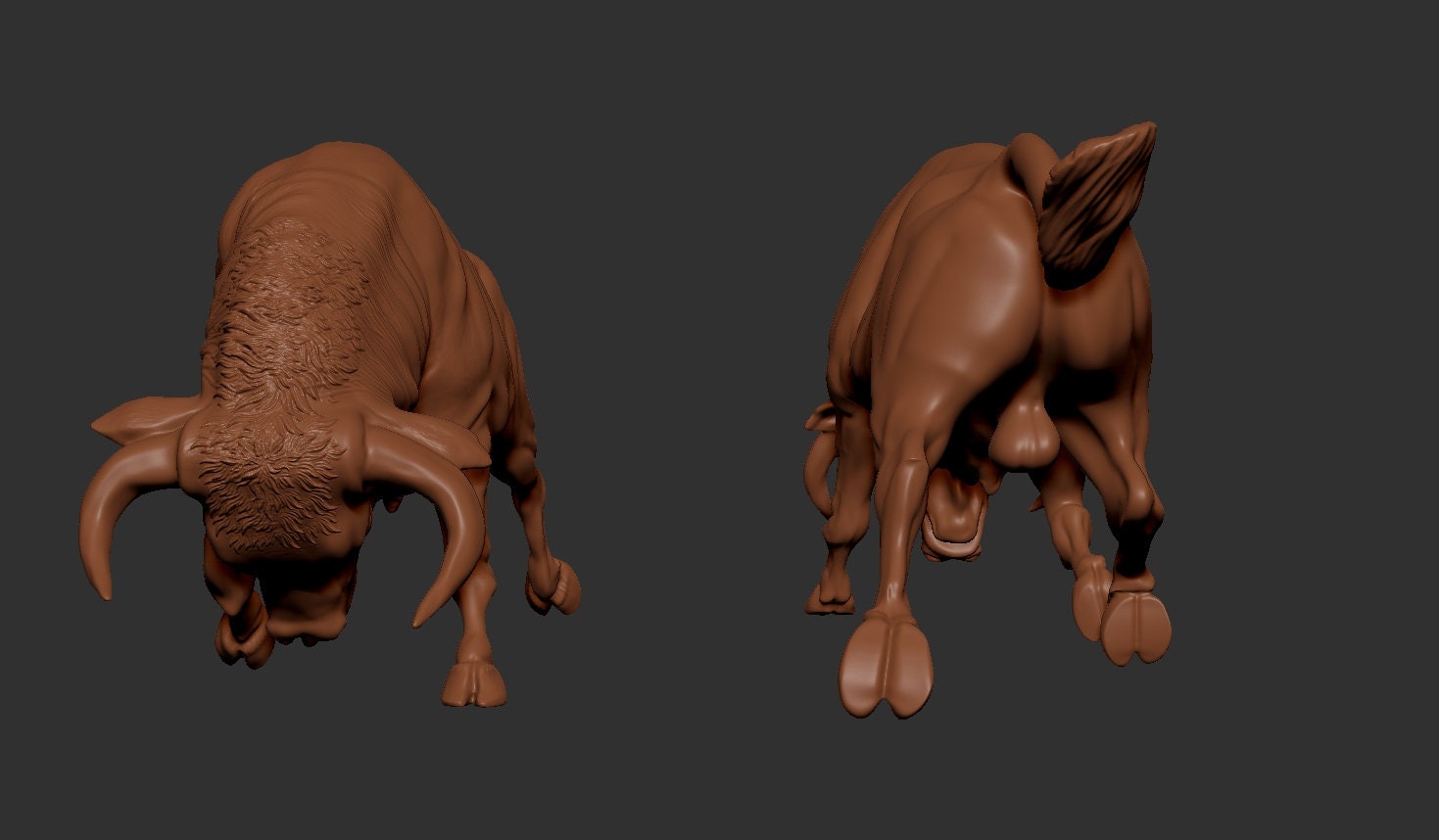 Bull Statue 3D STL Model for 3D Printer Digital Files - Etsy