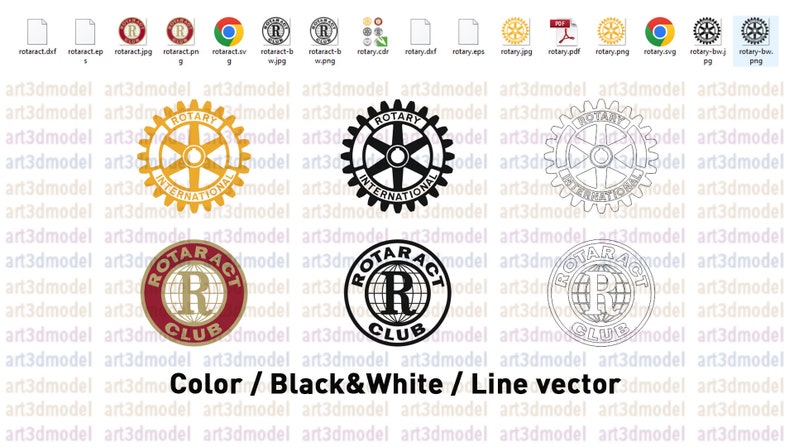 Rotary & Rotaract Club Logo Vector, Eps, Cdr, Dxf, Png, Jpg, Svg, Pdf ...