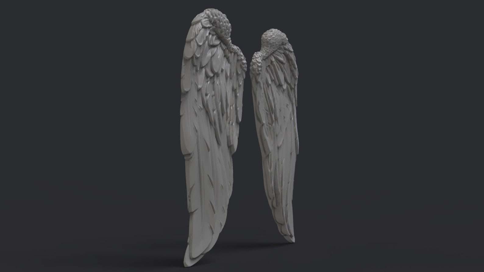 Angel Wings 3D STL Model for CNC Router 3D Printer Engraver Carving ...