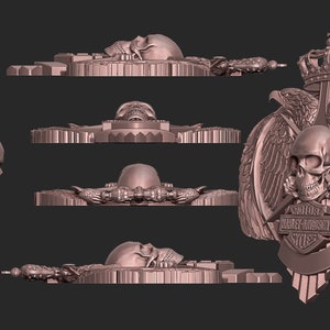 Motorcycle Logo Bas Relief 3D STL Model for CNC Router Engraver Carving ...