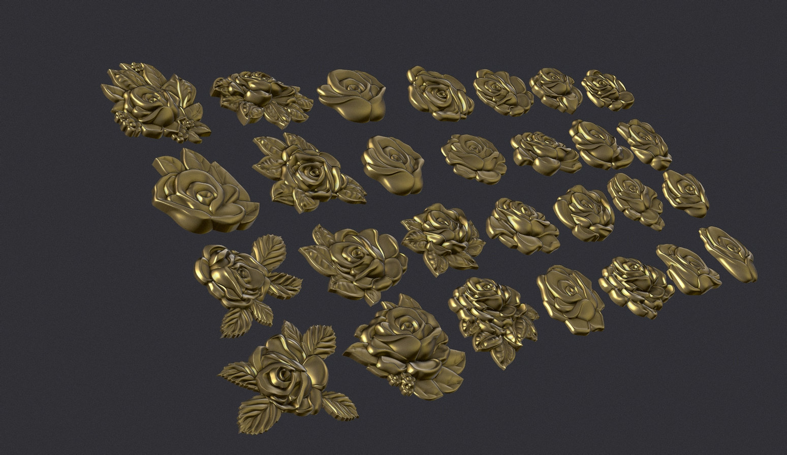 Roses Relief Set 3d Stl Model for Cnc and 3d Printer - Etsy