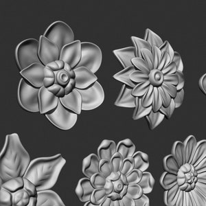 Flowers 3D STL Model for CNC Router or 3D Printer Digital Files - Etsy