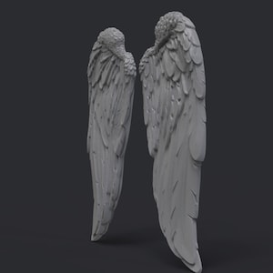 Angel Wings 3D STL Model for CNC Router 3D Printer Engraver Carving ...