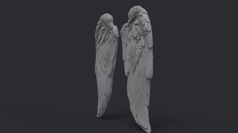 Angel Wings 3D STL Model for CNC Router 3D Printer Engraver Carving ...