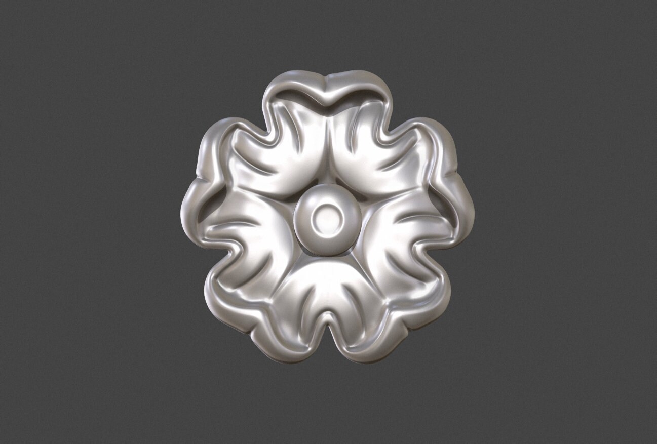 Round Rosette 3D STL Model for CNC Router or 3D Printer - Etsy
