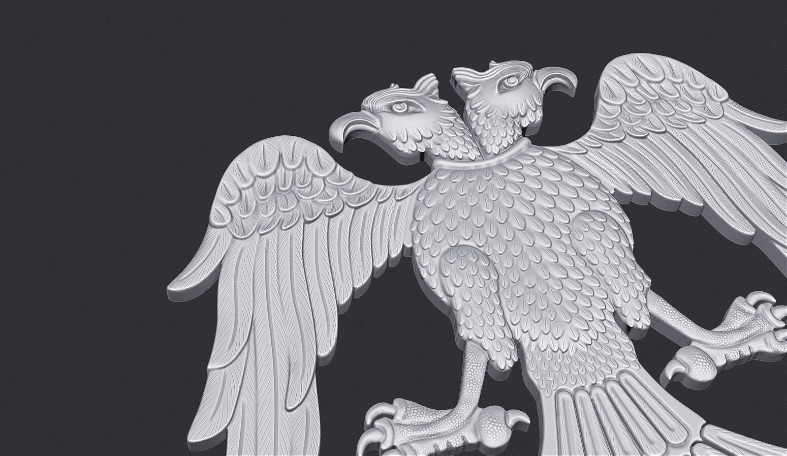 Two Headed Eagle Bas Relief 3D STL Model for CNC Router/3d Printer - Etsy