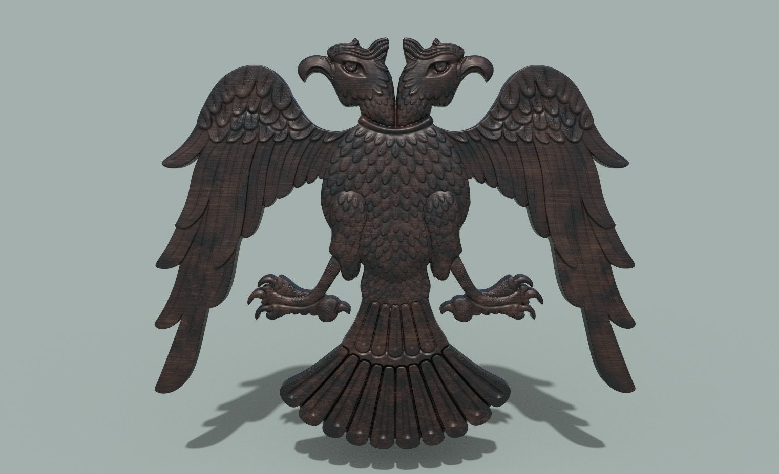 Two Headed Eagle Bas Relief 3D STL Model Digital File for CNC Router or 3D Printer - Etsy Australia