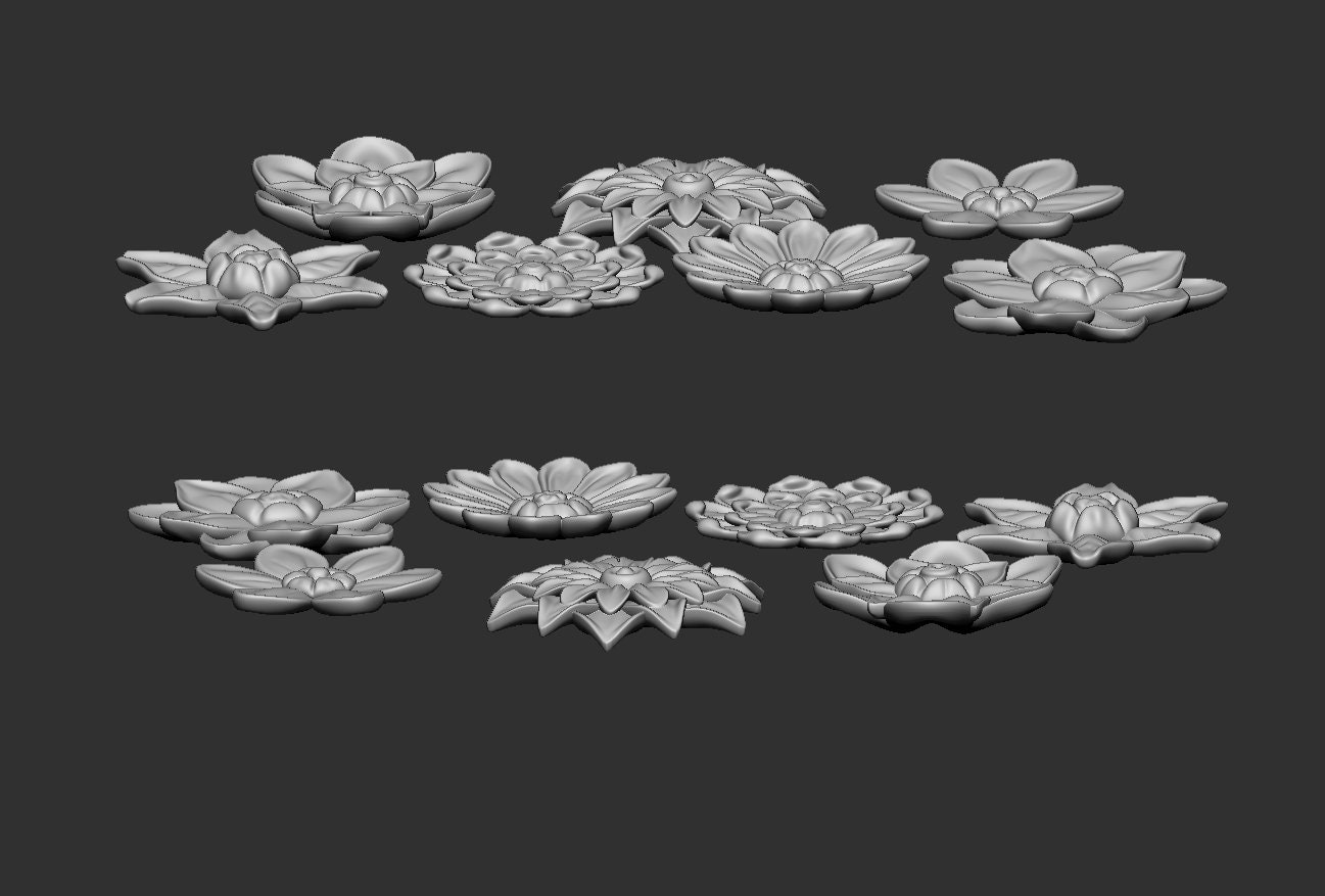 Flowers 3D STL Model for CNC Router or 3D Printer Digital Files - Etsy