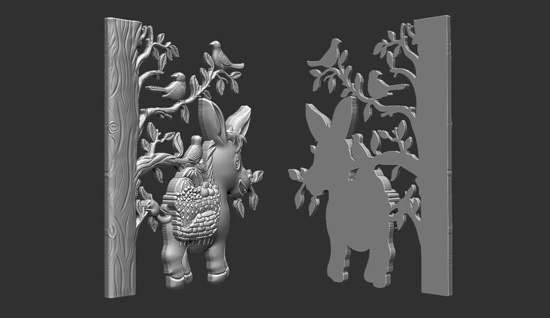 Donkey 3D STL Model for CNC Router and 3D Printing Digital File - Etsy