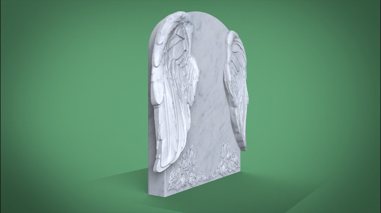 Memorial Tombstone 3D STL Model for CNC Router Engraver - Etsy