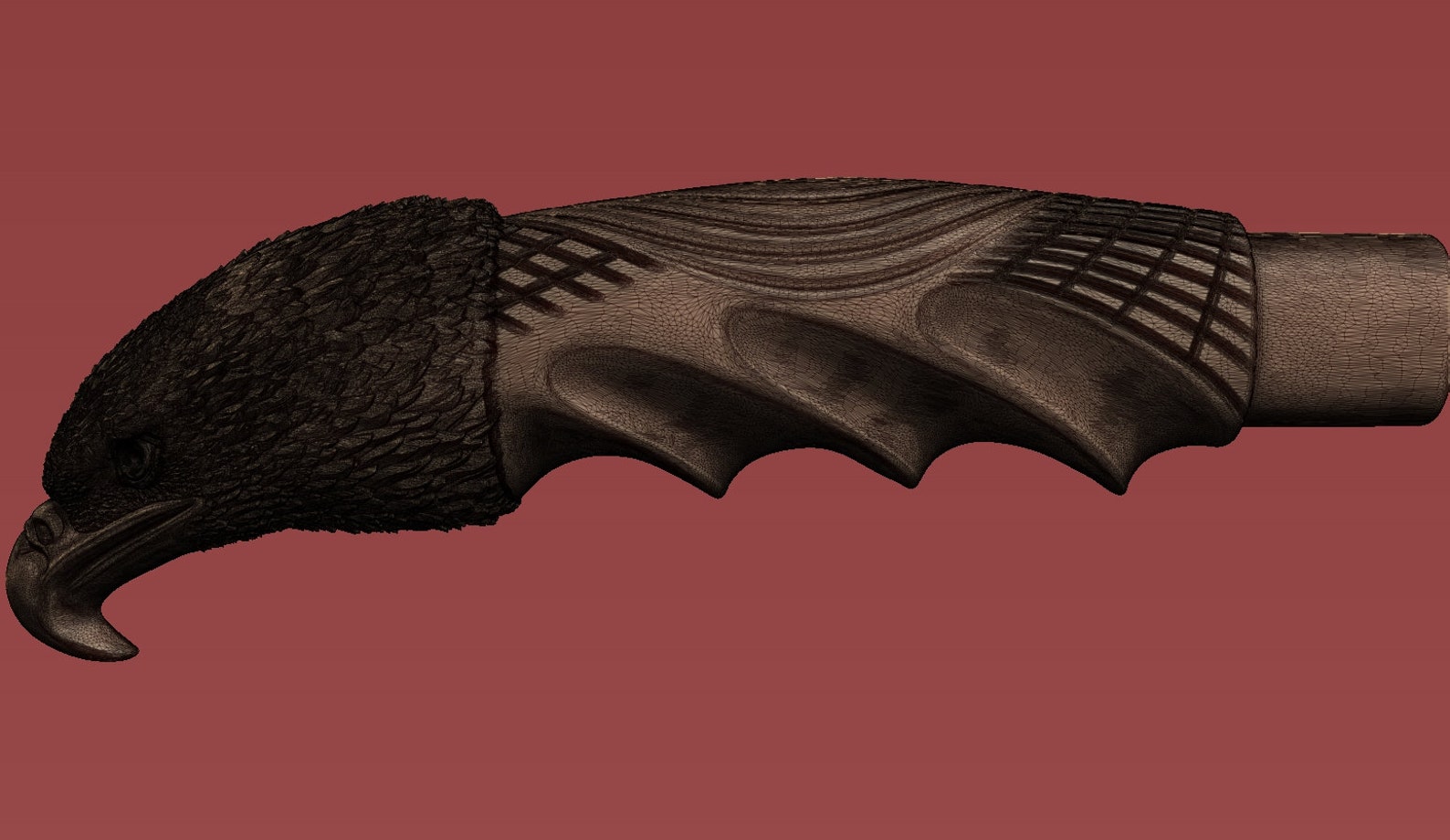 Eagle Head Knife Handle 3D STL Model for CNC Router - Etsy