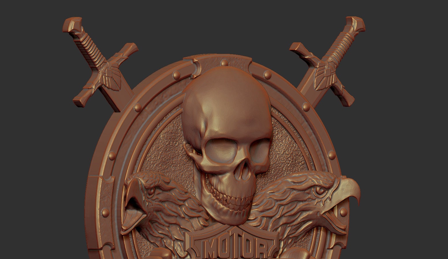 Motorcycle Club Logo Bas Relief Stl Model for Cnc and 3d Printer ...