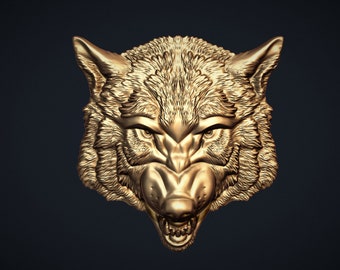 Wolf Head Bas Relief 3D Model for CNC Router 3D Printer STL Digital ...