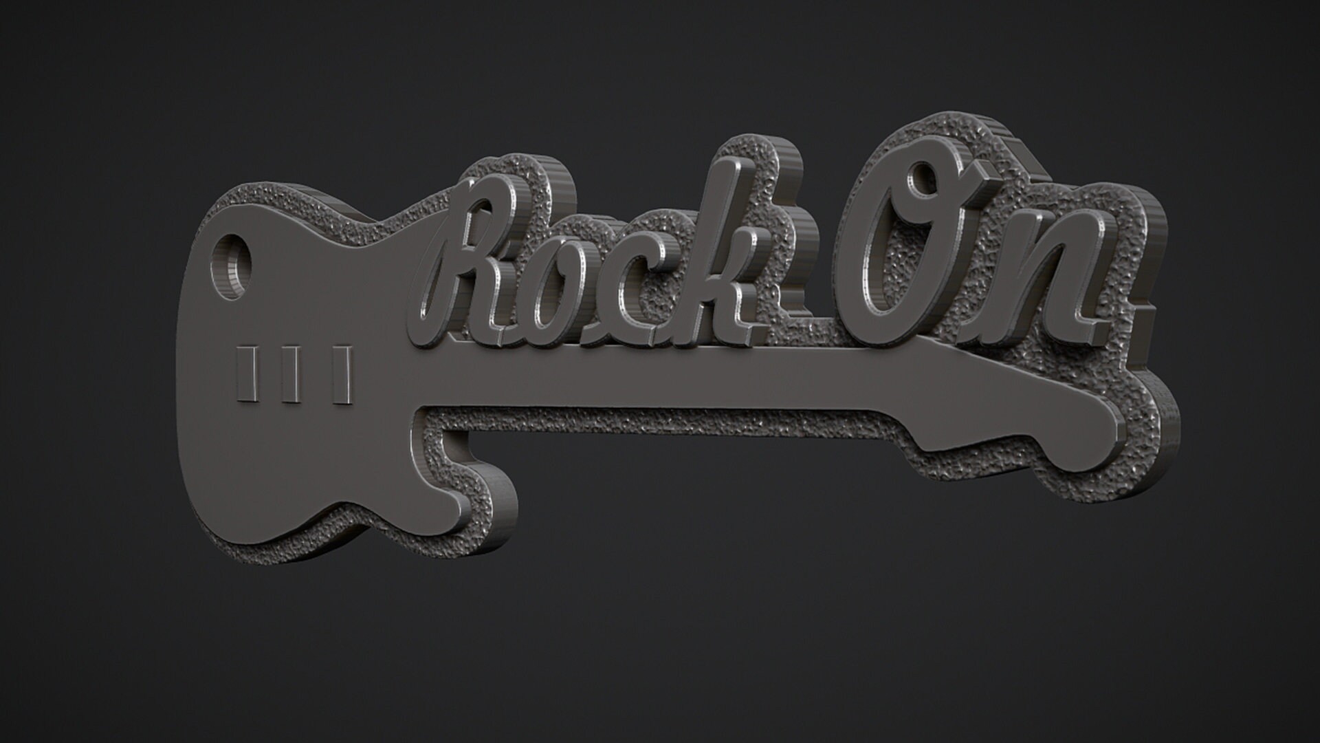 Guitar Keychain 3D STL Model for 3D Printing or Cnc Milling, Digital ...