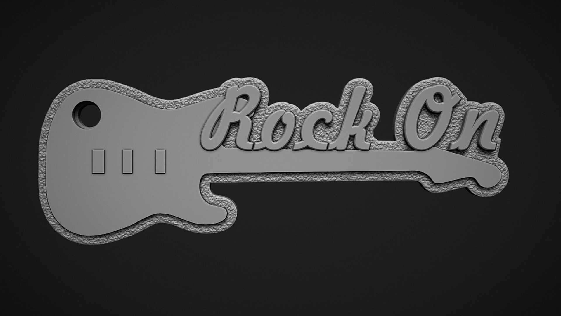 Guitar Keychain 3D STL Model for 3D Printing or Cnc Milling, Digital ...