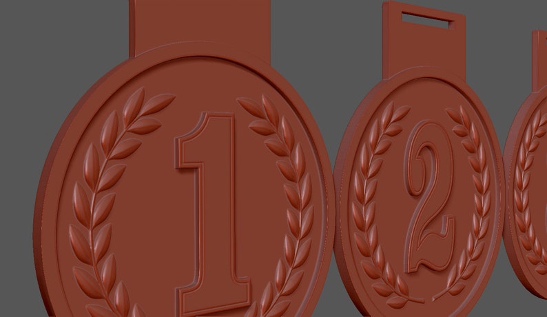 Award Medals Set 3D STL Model for CNC Router or 3D Printing | Digital ...