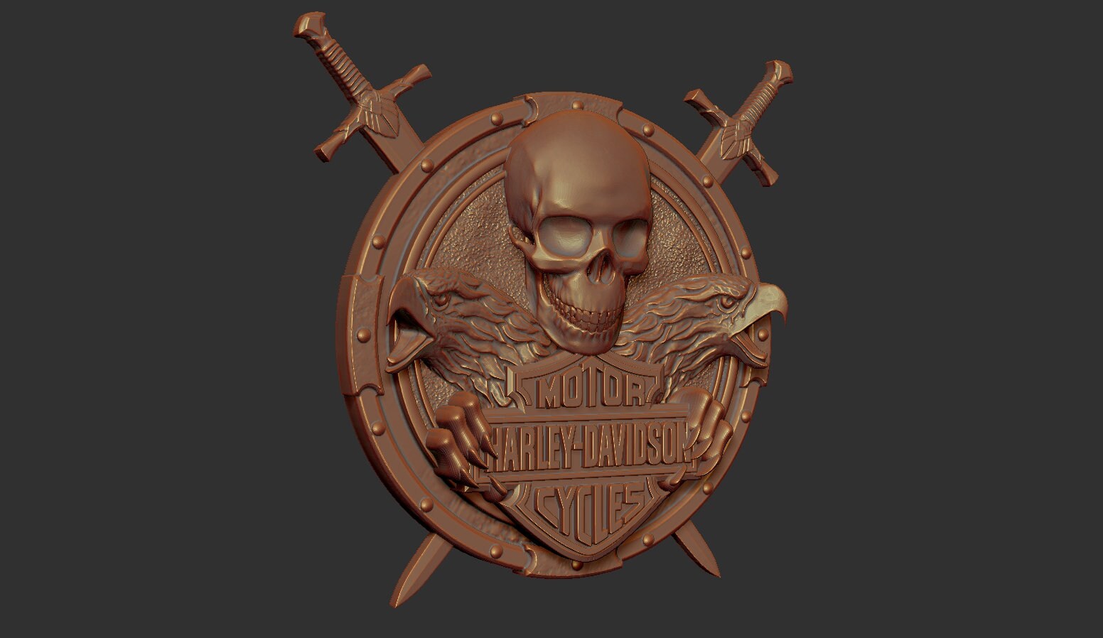 Motorcycle Club Logo Bas Relief Stl Model for Cnc and 3d Printer ...