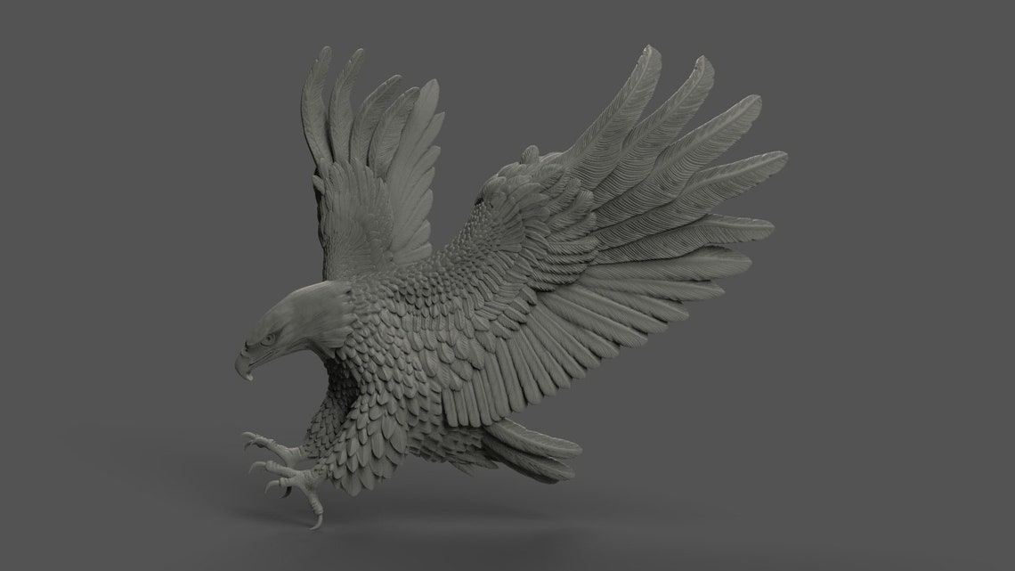 Eagle 3d stl model for cnc and 3d printer | Etsy