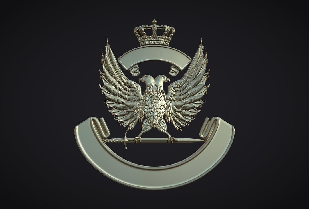 Coat of Arms With Eagle 3D STL Model for CNC Router or 3D Printer ...