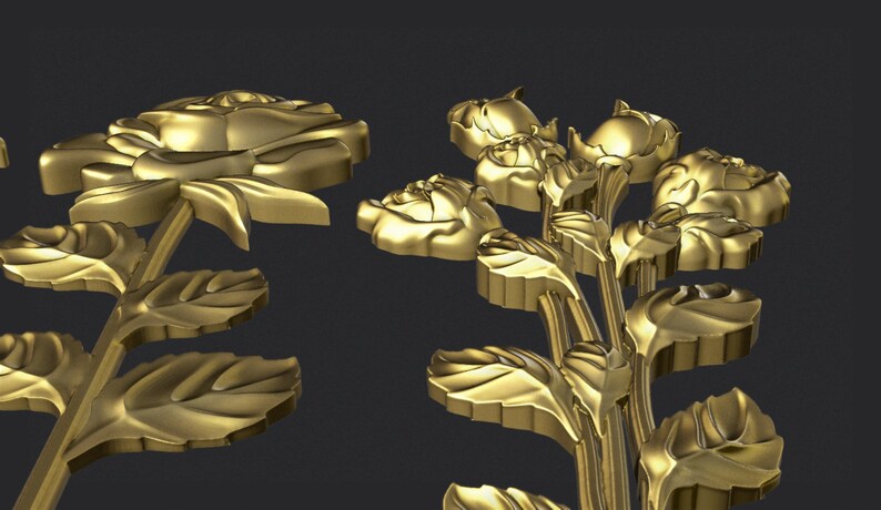 Roses Set 3d Stl Model for Cnc and 3d Printer. 3D STL Model - Etsy