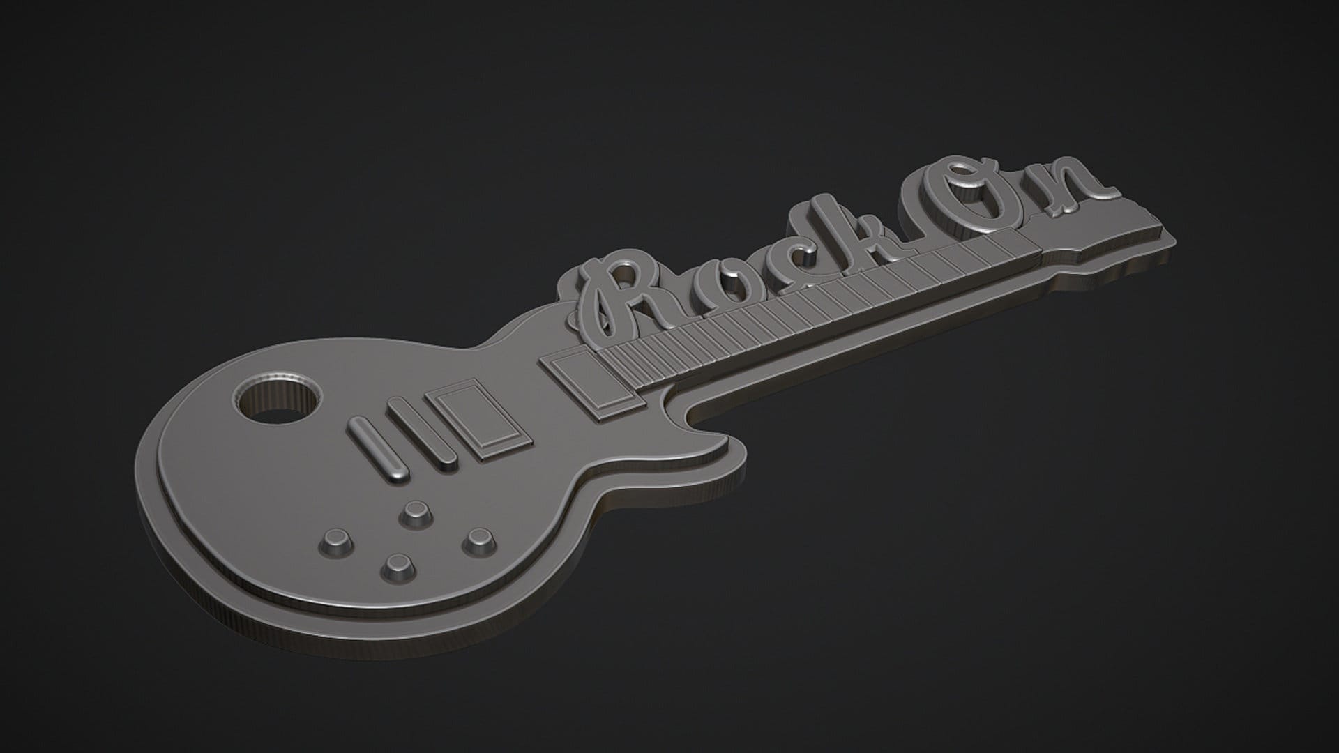 Guitar Keychain 3D STL Model for 3D Printing or Cnc Milling, Digital ...