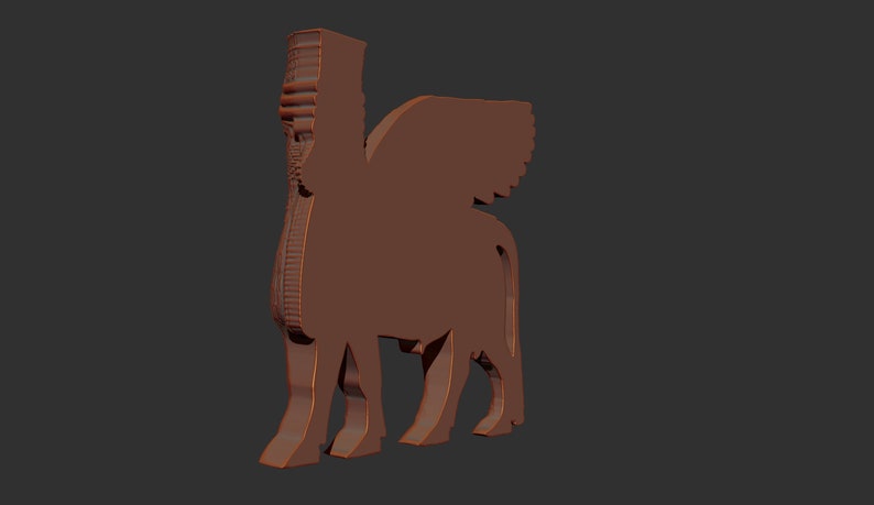 Assyrian Human Headed Winged Bull Stl Model for Cnc and 3d Printer ...