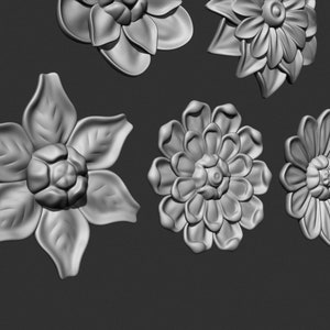 Flowers 3D STL Model for CNC Router or 3D Printer Digital Files - Etsy