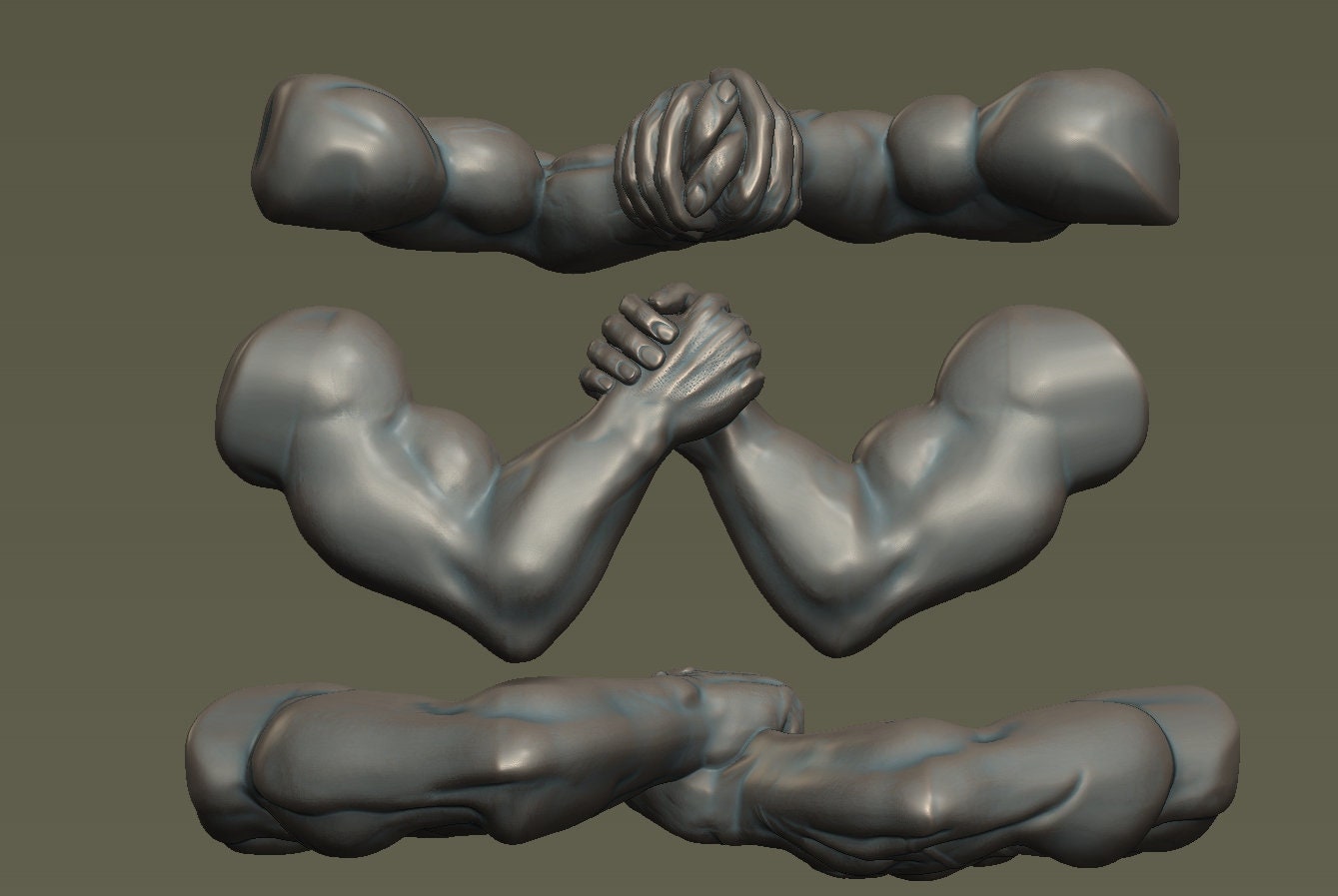 Arm Wrestling 3D STL Model for CNC Router and 3D Printer Digital Files ...