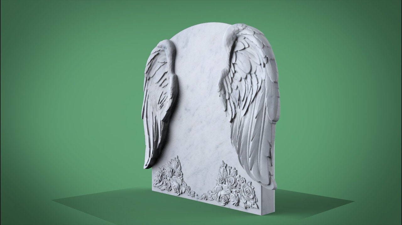Memorial Tombstone 3D STL Model for CNC Router Engraver - Etsy