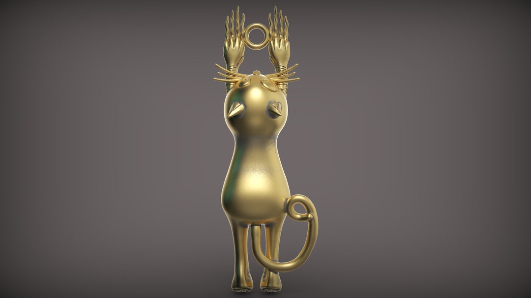 Cat Keychain 3D STL Model for 3D Printing | Digital Download - Etsy
