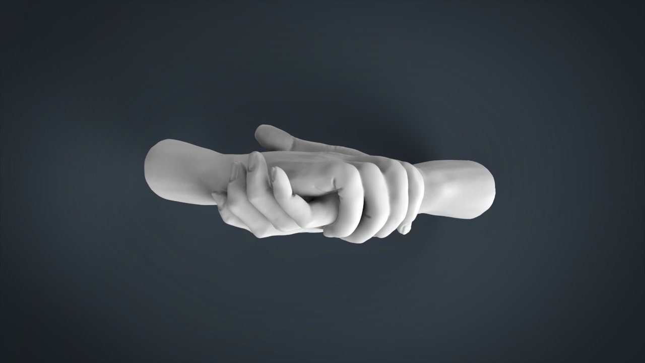 Shake Hands 3D Stl Model for Cnc and 3d Printer Digital File - Etsy