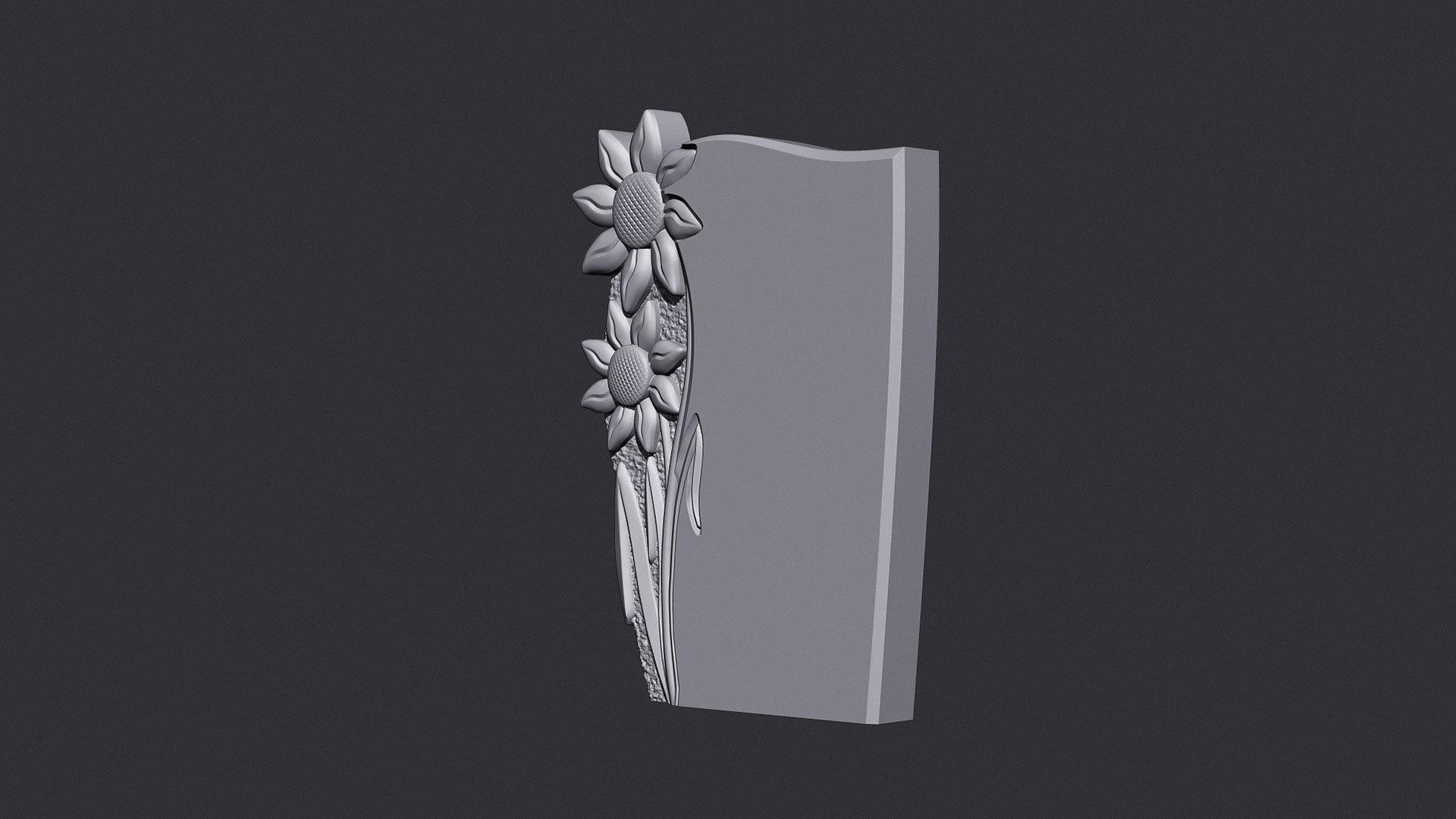 Flower Tombstone 3D Stl Model Cnc Engraving Digital File - Etsy
