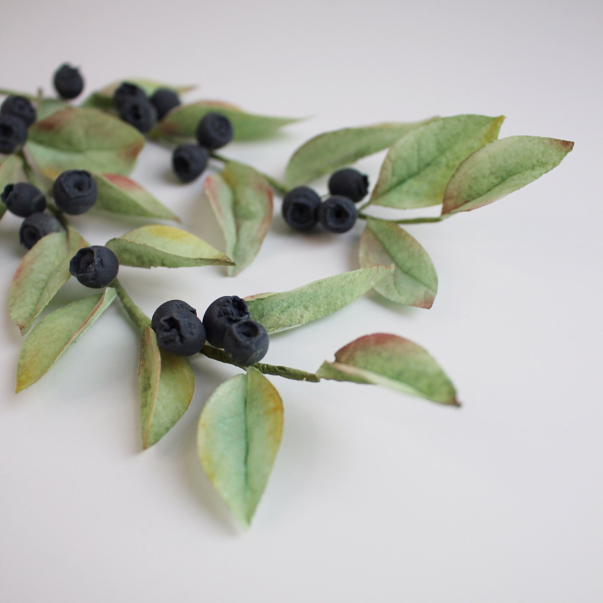 Wafer Paper blueberry 2 branches of blueberry for Cake | Etsy