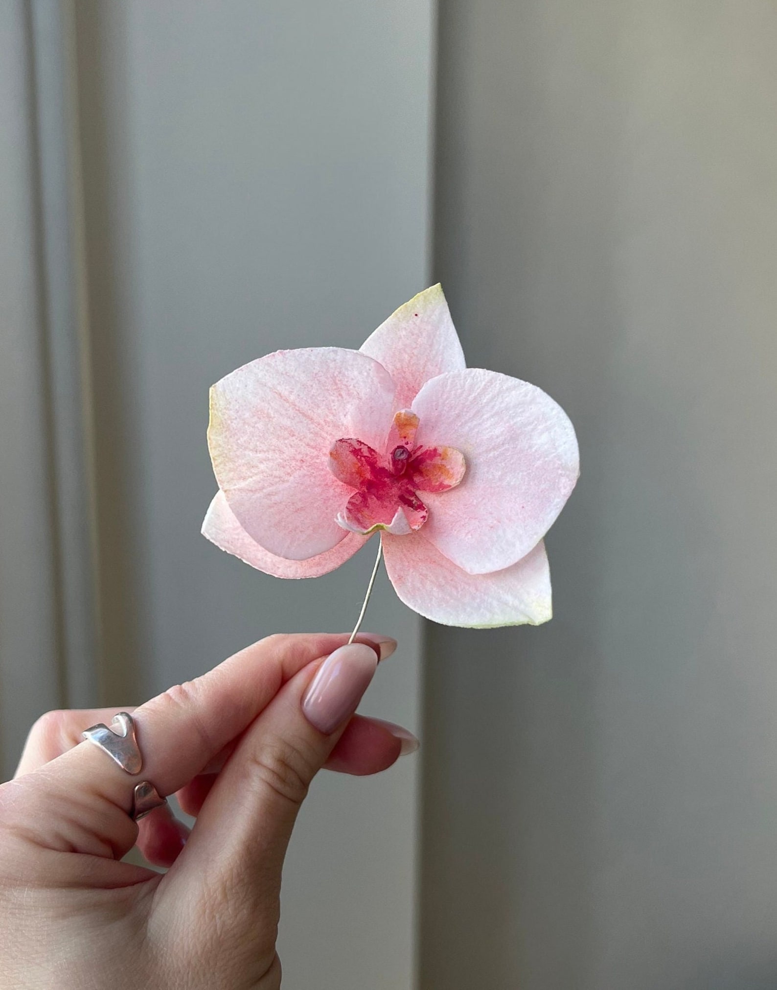 Pink Wafer Paper Orchid Flower, Edible Cake/cupcake Topper - Etsy