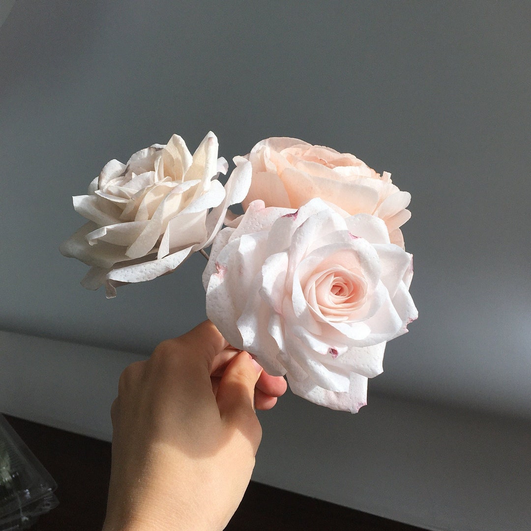 Wafer Paper Rose for Cake Decoration, Wedding Cake Flower, Edible Cake ...