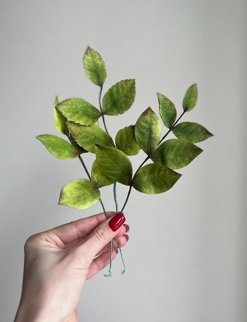 Edible Wafer Paper Leaves: Green Cake Decoration, 3 Branches - Etsy