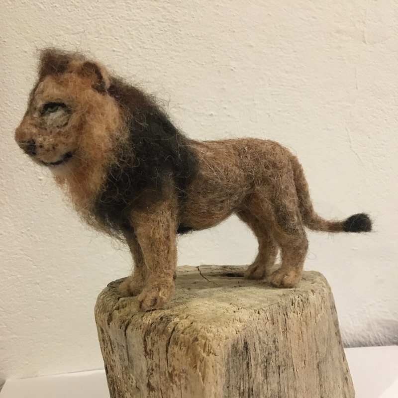 Needle Felted Lion - Etsy