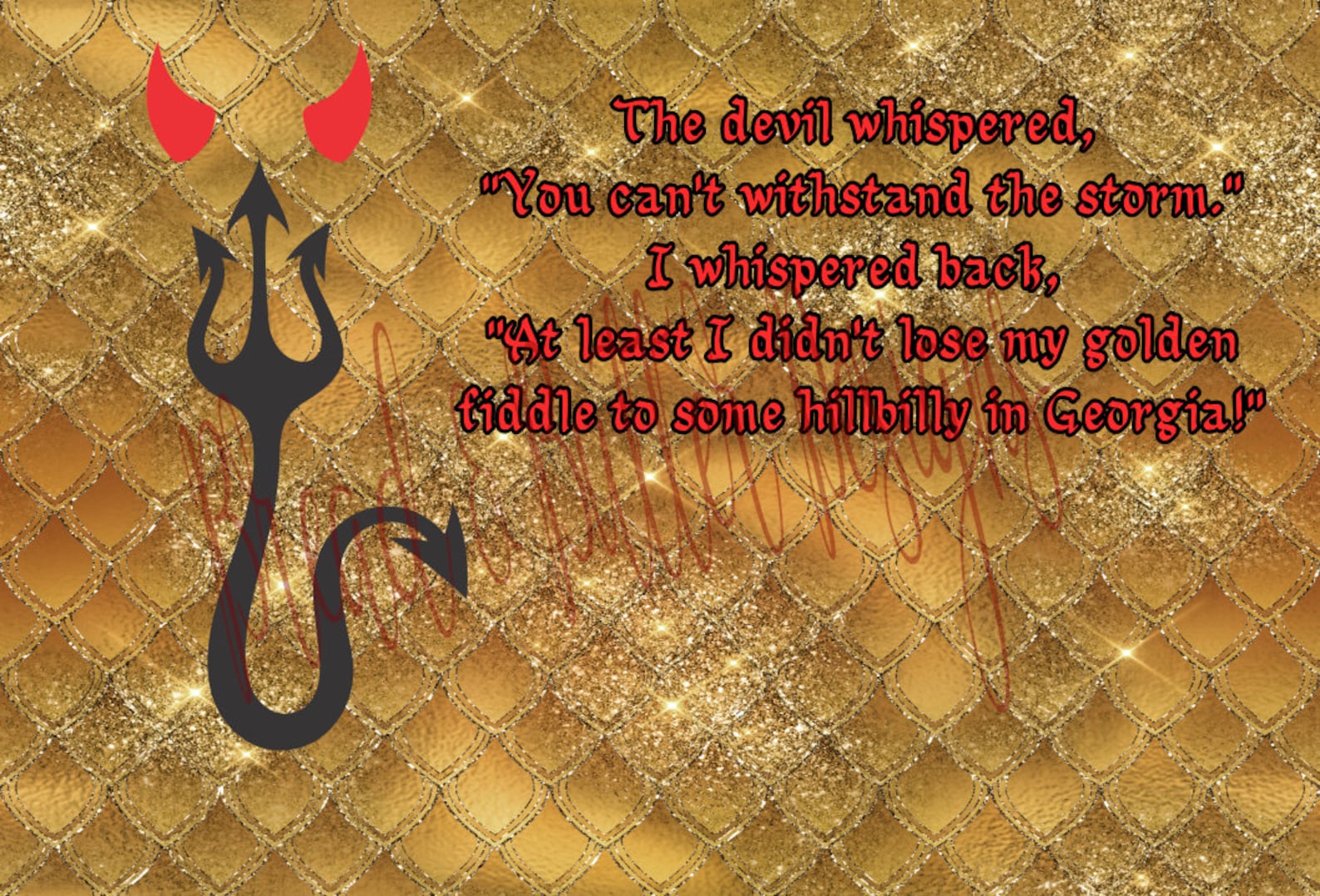 The Devil Whispered, Golden Fiddle Tumbler Svg - Etsy