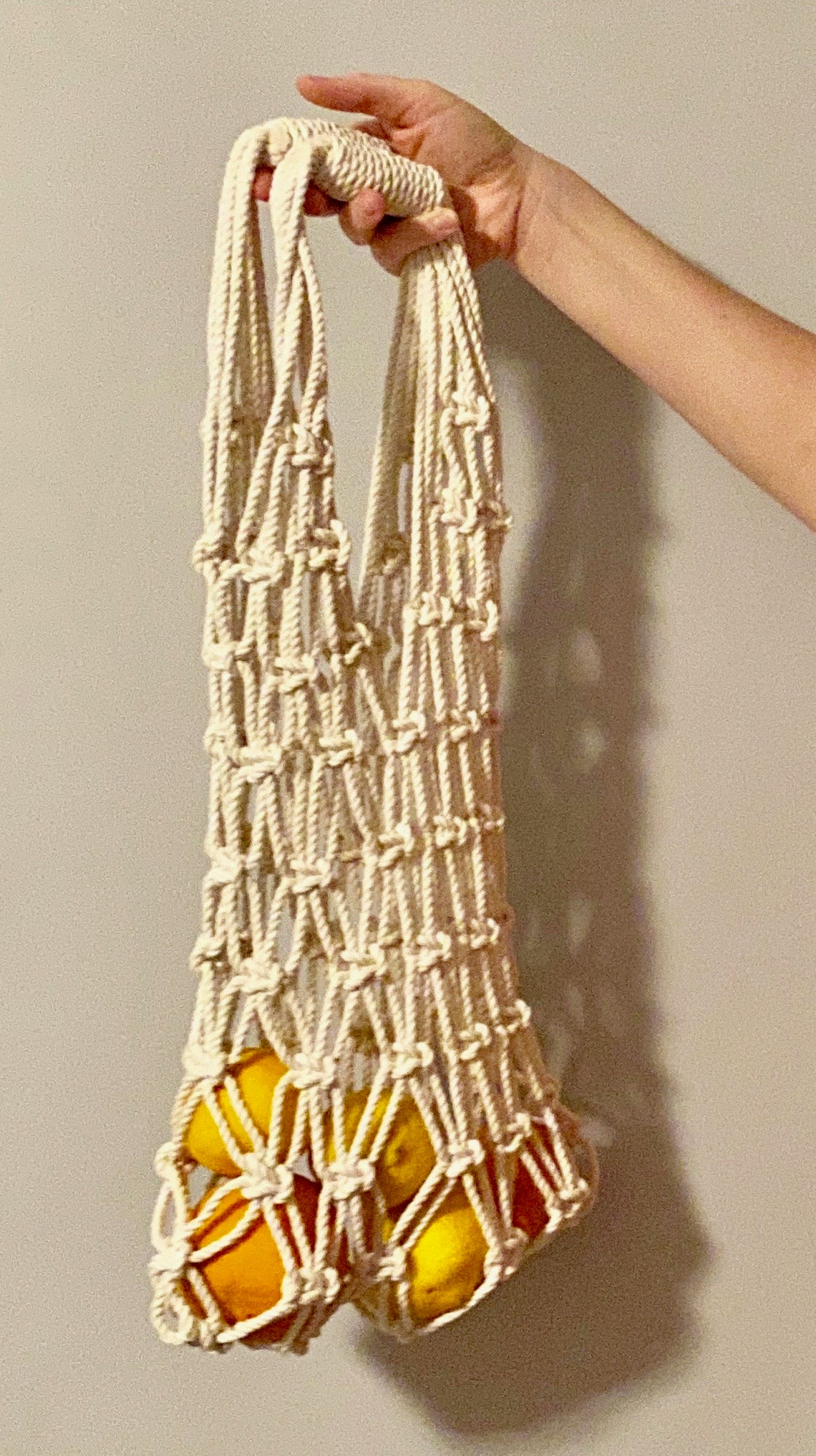 Farmers Market Bag, Macrame Grocery Bag, Handmade Beach Tote, Fruit Bag ...