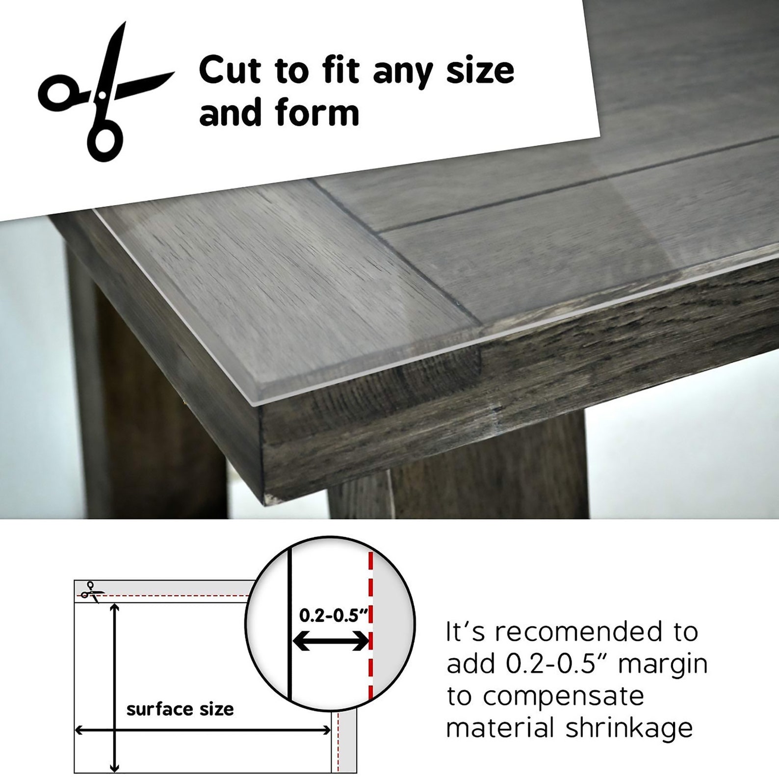 PVC Table Covers, Ultra High Clarity, Waterproof and Non-slip, Easy to ...