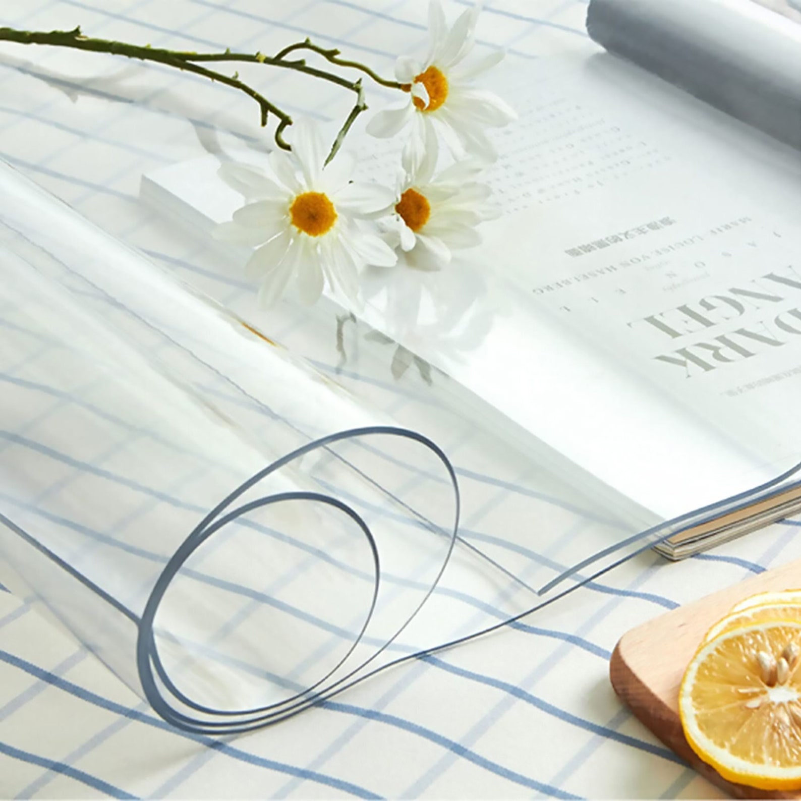 PVC Table Covers, Ultra High Clarity, Waterproof and Non-slip, Easy to ...