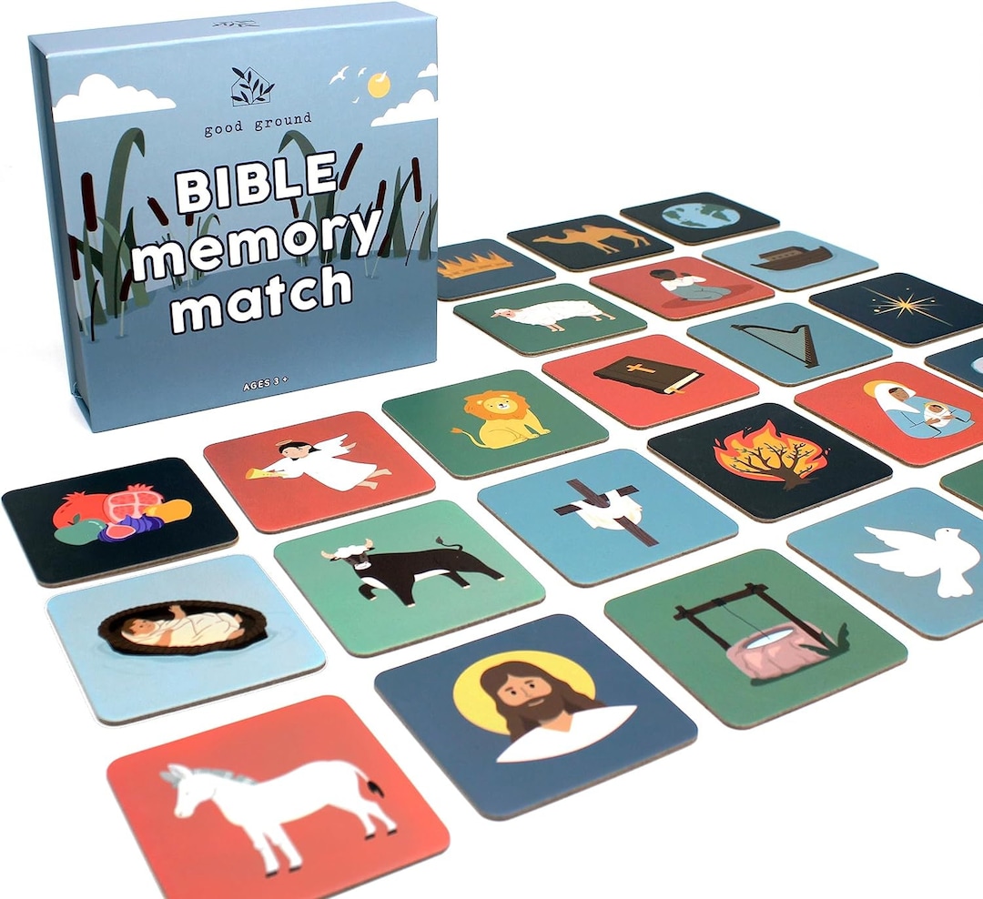 Bible Memory Match Game: Christian Homeschool Activity - Etsy