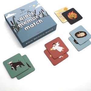 Bible Memory Match Game: Christian Homeschool Activity - Etsy