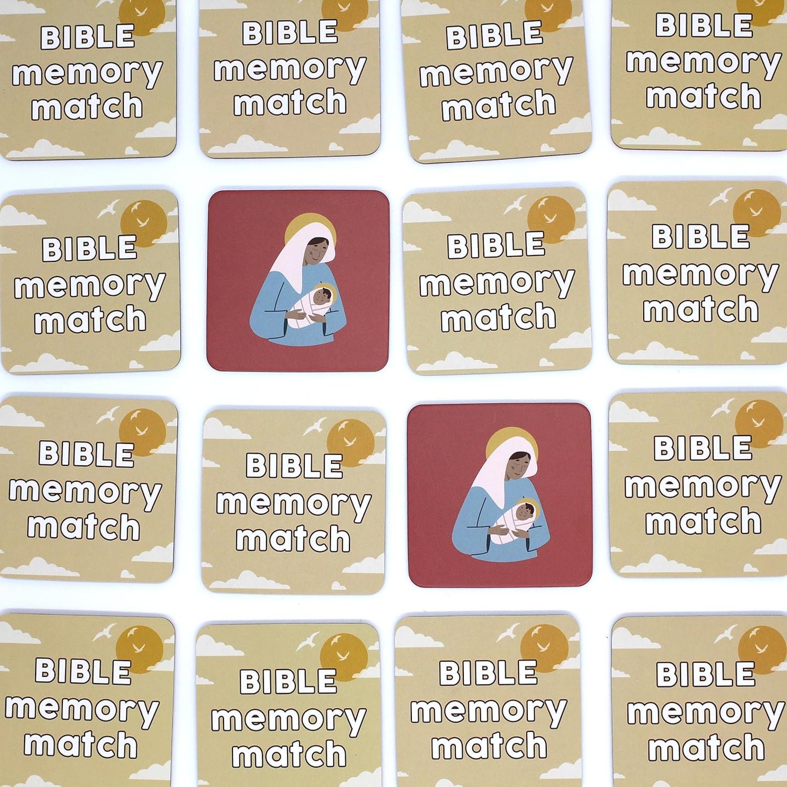 Bible Memory Match Game - Christian Preschool Home School Sunday School ...