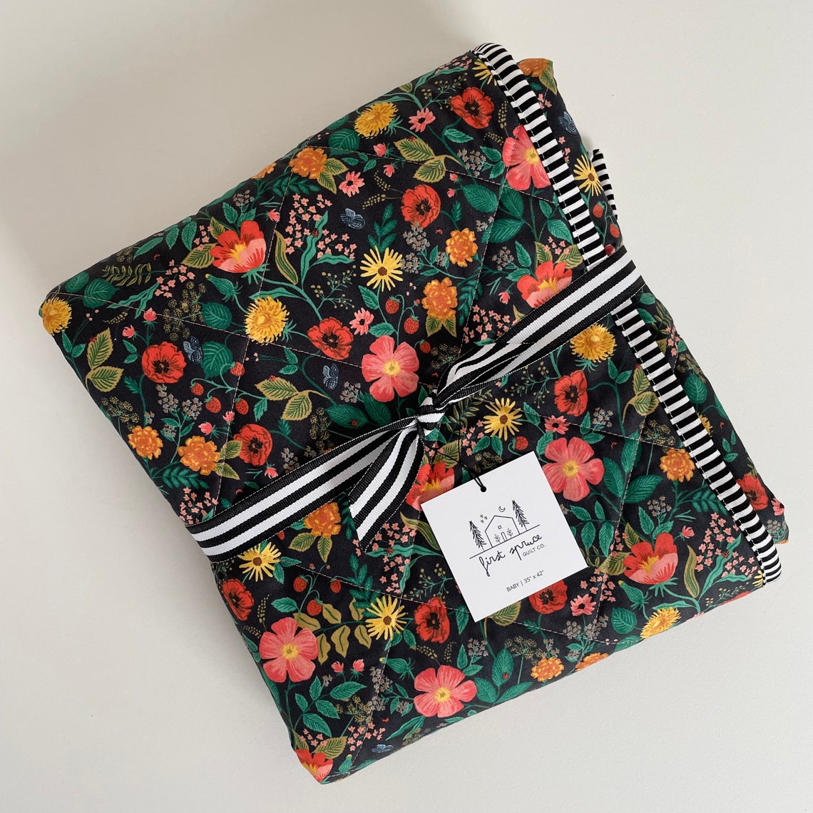 Rifle Paper Co. Baby Quilt - Etsy