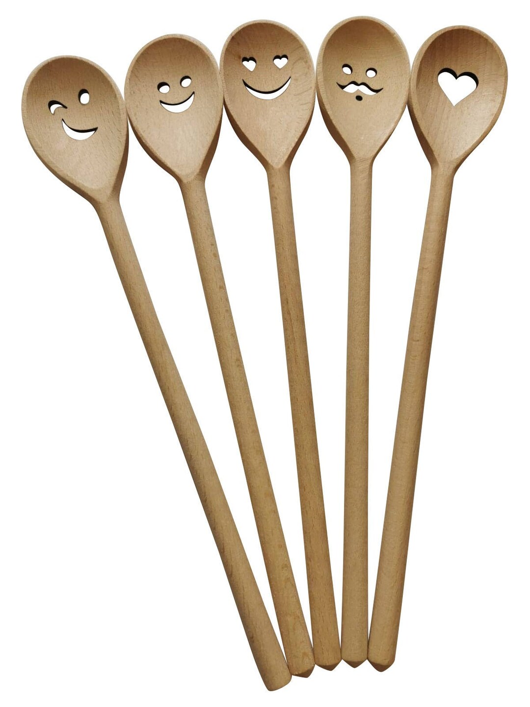 Novelty Gift Ideas for a Foodie Wooden Spoon With Emoticon - Etsy UK