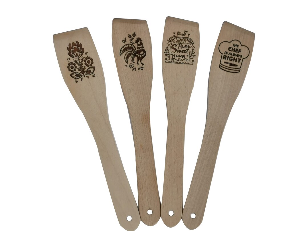 Laser Printed Beechwood Spatula: Kitchen Cooking Utensil - Etsy