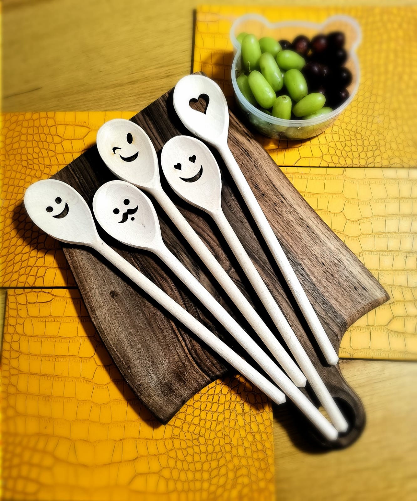 Handmade Beech Wood Smiley Face Spoons: Novelty Cooking Gift - Etsy