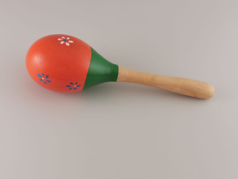 20cm Colourful Wooden Maraca Rattle Shaker Sensory Toy For | Etsy